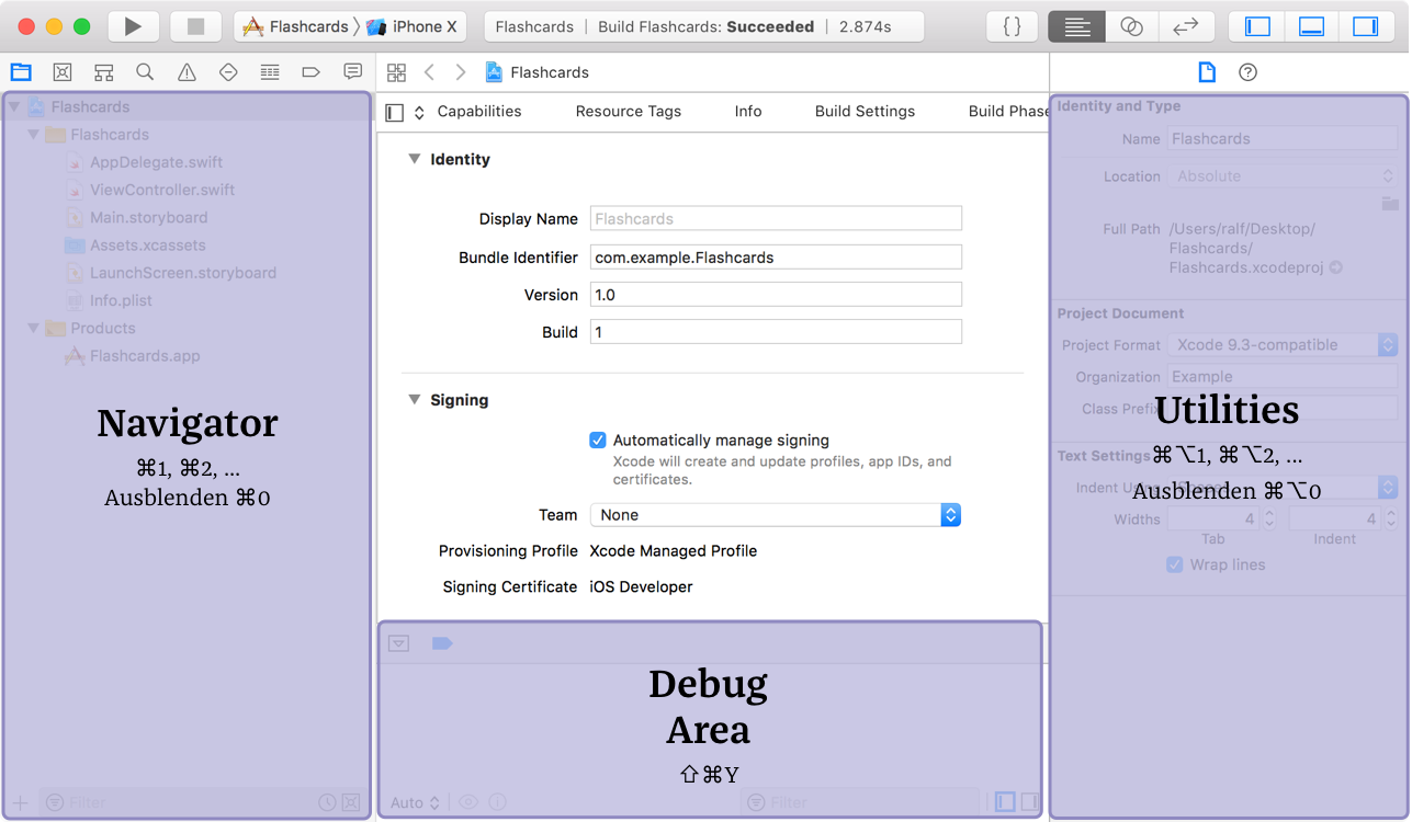 Überblick über die App-Entwicklung mit Xcode Überblick über die App-Entwicklung mit Xcode